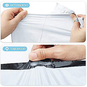 Fuxury 14.5x19” 100pc White Poly Mailers Bulk Shipping bags for Clothing Mailing&Shipping Envelope Bags, Boutique Custom Bag, Enhanced Durability Multipurpose Envelopes Items Safe Protected