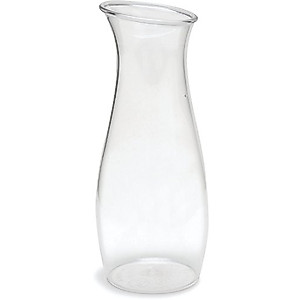 Carlisle FoodService Products 7090207 Cascata Carafe Juice Jar Beverage Decanter Only, Plastic, 1 L, Clear