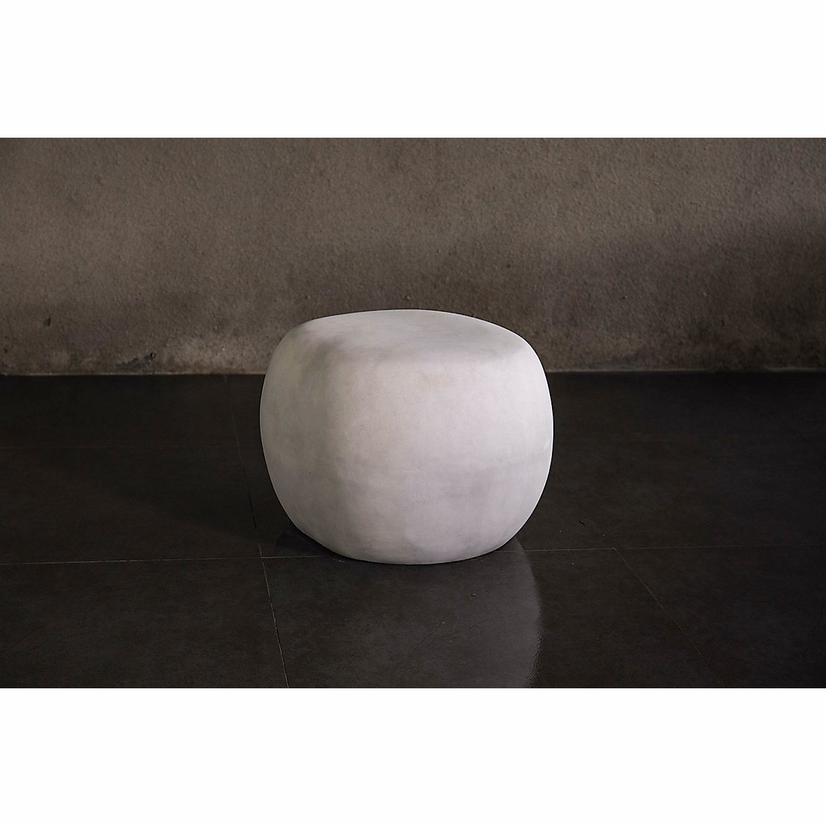 Rockingrocker - FCT26WT Lightweight Concrete Artistic Style Furniture with Multifunction - Seat Chair/End Table/Ottoman/Garden Decoration - Suitable for Indoor & Outdoor - White