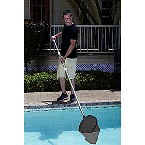 Poolmaster 21305 Commercial 3-Piece Adjustable Aluminum Telescopic Swimming Pool Pole, 15-Foot Extended, Three construction-1inch 8 inch X 1 1/4 inch Diameter, Silver