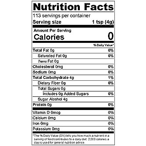 Powdered Monk Fruit Sweetener with Erythritol, 1:1 Sugar Substitute, Keto, 0 Calorie, 0 Net Carb, Non-GMO (Non-Organic, 1 Pound)