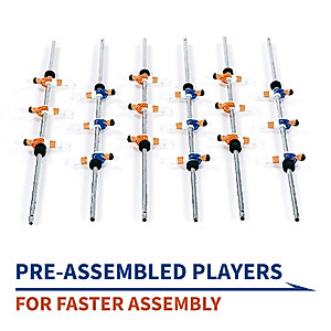 Rally and Roar Tabletop Foosball Mini Soccer Game, 2 Balls, 6 Player Rows, and Built In Scoreboard