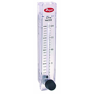 Dwyer® Rate-Master® Flowmeter, RMB-54-SSV, 3% Acc, 20-200 SCFH air, SS Valve, PC Body