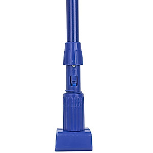 SPARTA 369475EC14 Fiberglass Mop Handle, Jaw Style Mop With Swivel Hang Up Cap For Cleaning, Commercial, Residential, 60 Inches, Blue