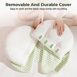 InnoLuxe Pregnancy Wedge Pillows for Sleeping, Maternity Pillow for Pregnant Women, Soft Pregnancy Pillow Support for Back, Belly, HIPS & Legs, Detachable and Adjustable with Pillow Cover