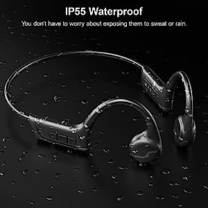 IYY Bone Conduction Headphones,Open-Ear Bluetooth Sport Headphones, Waterproof Wireless Headphones with Built-in Mic for Workout, Running, Hiking, Cycling