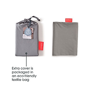 bbhugme Pregnancy Pillow Cover - Cotton Jersey Fabric - Fits Pregnancy Pillow for Side Sleeping - Cover Only, Pregnancy Pillow Sold Separately, Stone