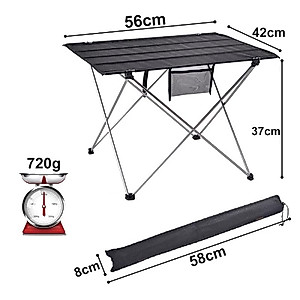 DOUBAO Foldable Outdoor Camping Table Portable Ultralight Aluminium Camping Fishing Picnic Folding Table