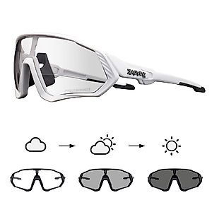 KAPVOE Photochromic Cycling Glasses Men Women Mountain Bike Sunglasses Clear MTB Bicycle Riding