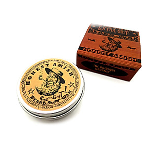 Honest Amish Extra Grit Beard Wax - Natural and Organic - Hair Paste and Hair Control Wax - 2 ounce