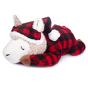 My OLi 15" Alpaca Stuffed Animal Llama Plush Toy Wearing Pajamas and Nightcaps Soft Hugging Pillow Plush Bedtime Animal Birthday Gifts for Babies Kids Girls Boys