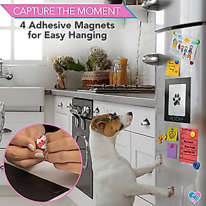 Luna Bean 4-Pack Baby Footprint Kit - Babys First Christmas - Ink Pad for Baby Hand and Footprints - Non-Toxic Baby Keepsake - Dog Paw Print Kit (13pcs), Stocking Stuffers