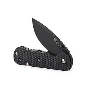 Sanrenmu Knives 7045 Pocket Folding Knife EDC Knife Multitool Bottle Opener 12C27 Blade (Black)