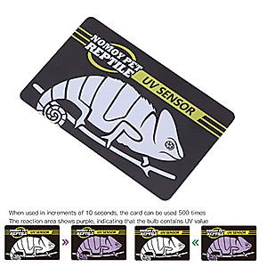 HEEPDD 5Pcs Quick Test UVB Sensor Cards, Reptile UV Tester Heating Lamp Photochromic UVB Card Indicator for UVA UVB Reptile Bulb Light Lamp