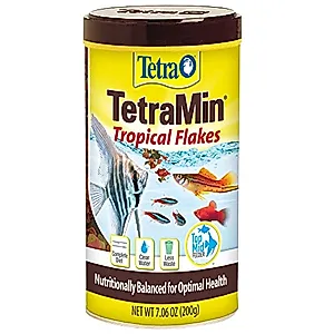 Tetra 16106 Min Tropical Flakes, Nutritionally Balanced Fish Food, 7.06-Ounce