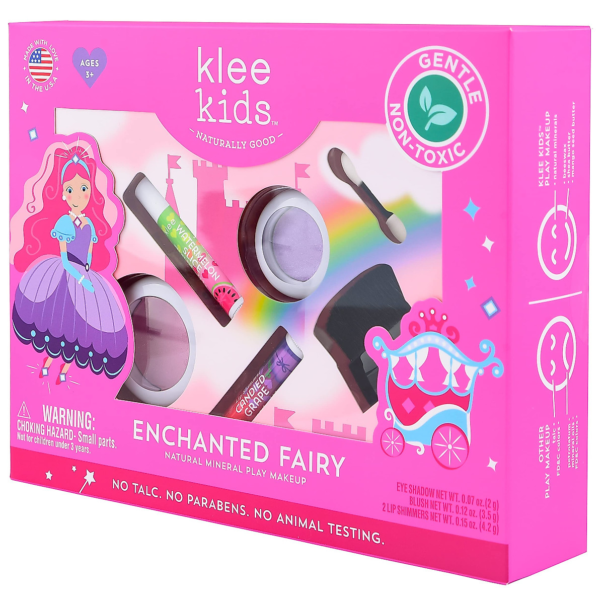 Klee Naturals Luna Star Naturals Klee Kids 4 PC Makeup Up Kits with Compacts (Enchanted Fairy)