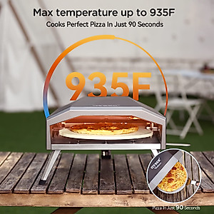 GYBER Mateo Outdoor Gas Pizza Oven 13" Portable Rotatable Propane Stainless Steel Pizza Grill Perfect for Backyard Family Pizza Maker - Global Patent