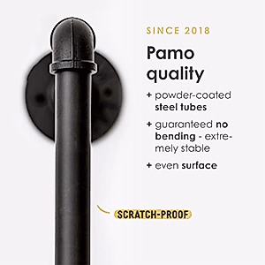 pamo industrial pipe clothing rack - CARLSSON - clothes rack for wardrobe, bedroom and as walk-in closet system. Sturdy clothing racks for hanging clothes I wall mounted heavy duty clothes rack