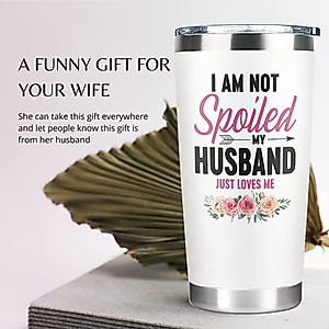 Gifts for Wife from Husband - Wife Gifts - Wedding Anniversary, Mothers Day Gifts, Wife Birthday Gift Ideas - Romantic Gifts for Her, I Love You Gifts for Her Presents - 20Oz Funny Wife Tumbler