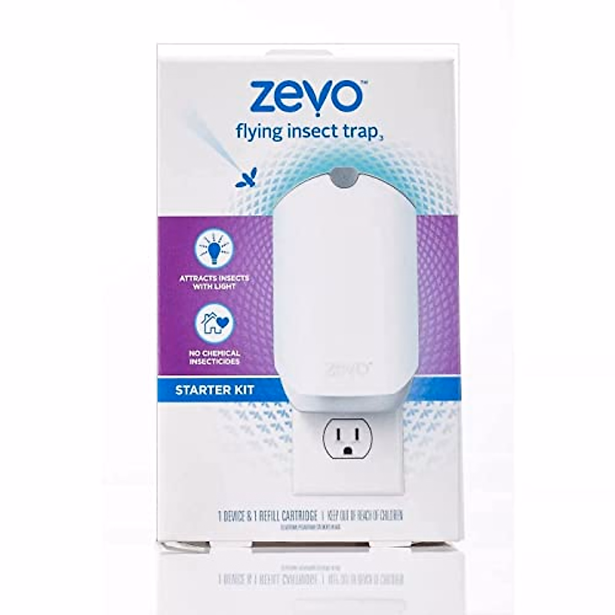 Electric Flying Insect Trap Starter Kit - Zevo | Mosquito Killer| Fruit Fly Trap | UV light attracts insect |