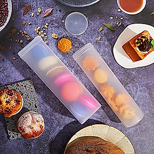 6 Pcs Plastic Cracker Keeper Small Cracker Container Cracker Storage Containers Plastic Airtight Kitchen Container Cookie Storage Round and Square Cracker Keeper for Dry Food Cookie Stay Fresh