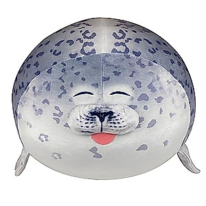 PINEAPPLE Chubby Blob Seal Plush Pillow, Cute Stuffed Animal Seal Plushie Toy, Cotton Plushy Ocean Gray Large (24 inch)