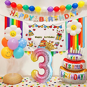 40 Inch Rainbow Gradient Number 6 and Mini Crown Balloon for 6th Birthday Party Decorations, Girl Birthday Party Balloons Decorations,Anniversary Decorations Supplies