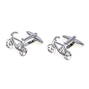 MRCUFF Bicycle Bike Cycling Cyclists Pair Cufflinks in a Presentation Gift Box & Polishing Cloth