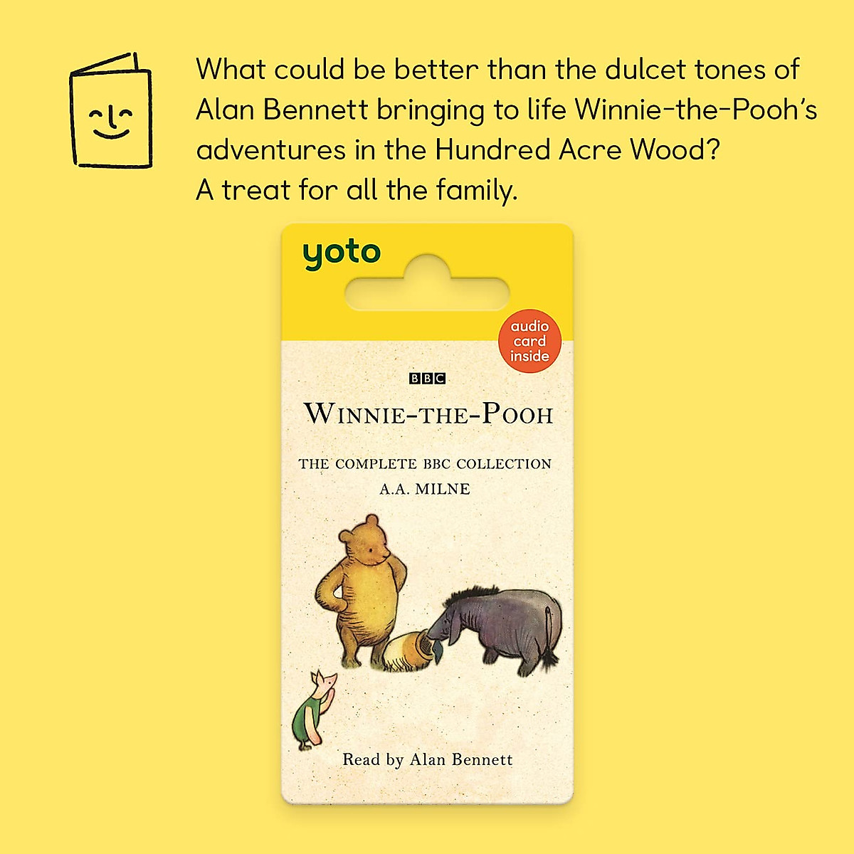 Yoto Winnie The Pooh: The Complete BBC Collection – Kids Audio Card for Use with Player & Mini All-in-1 Audio Device, Screen-Free Listening with Fun Playtime Bedtime & Travel Stories, Ages 5+