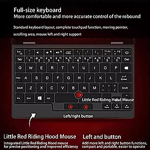 7.0 Inch Touch Screen Ultra Light Mini Laptop, for J4105 High Speed CPU, 12GB RAM 64GB ROM Notebook Computer, Dual Band WiFi, 2 X USB3.0, 2MP 30fps HD Front Camera,BT4.2 (12G+1T US Plug)