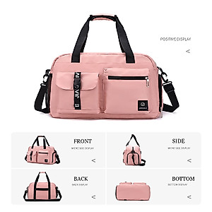 Small Travel Duffle bag Women men,Gym bags with Wet Pocket & Shoe Compartment, Workout Overnight Shopping Hospital Handbag,Lightweight Gear bag