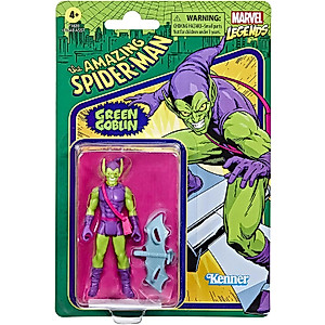 Marvel Legends Series 3.75-inch Retro 375 Collection Green Goblin Action Figure Toy, 2 Accessories