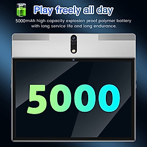 GLOGLOW 10.1in Tablet, 100-240V HD Tablet Support Dual Card Dual Standby Octa Core 1920x1200 Resolution for Android8.1 for Writing (US Plug)