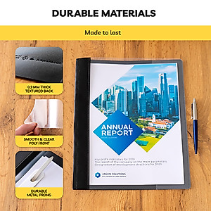 Report Covers Presentation Folders Clear Folder Front Cover (30 Set) - 8.5 x 11 - Portfolio Folder - Resume Portfolio Folder - Premium Clear Report Covers - Clear Folders for Documents Plastic