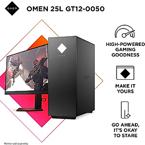 OMEN 2022 Newest Upgraded 25L Gaming Desktop PC, Geforce RTX 3060, AMD Ryzen 7 3700X, 64 GB DDR4 RAM, 2TB SSD+4TB HDD, Windows 11, VR Ready, RGB Lighting Black