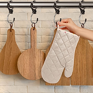 Yuiisenn 12PCS S Hooks for Hanging - Anti-Drop Stainless Steel Metal Hangers Hanging Hooks, for Kitchen, Work Shop, Bathroom, Garden - 2.5 inch, Small