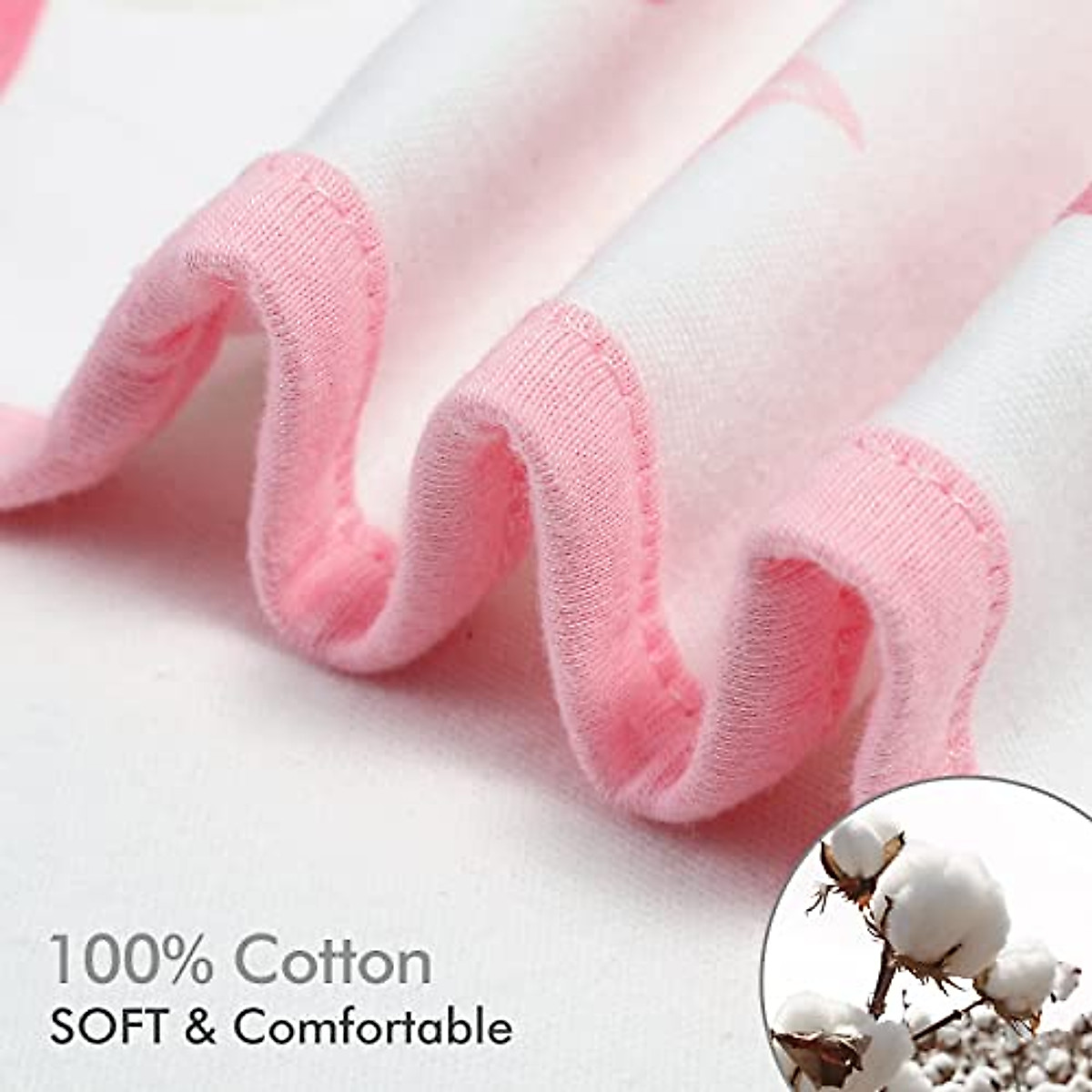 GLLQUEN BABY Organic Girl Swaddle Blankets, Adjustable Infant Swaddle,Newborn Swaddles for 0-3 Months, Ergonomic Baby Sleep Sack,Pink Floral or Dandelions or Leaves,Swaddling Blankets 3 Pack Wrap Set