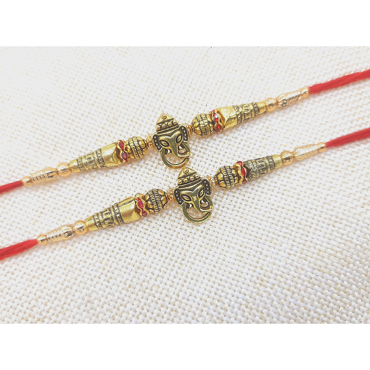 Anika Shopify Rakhi for brother, Best unique bracelet Shape in Square OM , BTOTHER and TORTOISE Made of Brass Gift, Wrist bands Brother/ Sibling, Sister, Father Family Member -Set 3
