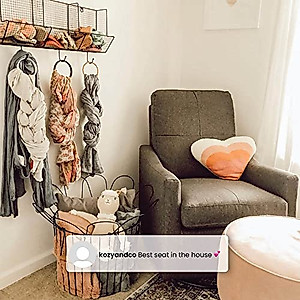 Delta Children Kenwood Glider Swivel Rocker Chair, Dark Grey