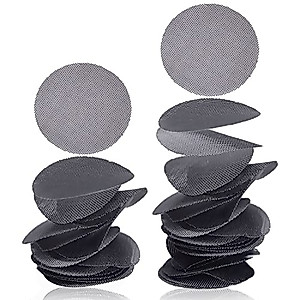 RAMFIYN Round Flower Pot Hole Mesh Pad, Soft Bonsai Pots Bottom Grid Mat Mesh, 2 inch Garden Drainage Mesh Hole Screens Mesh Pots, Anti-Corrosion Breathable Gasket 60pcs