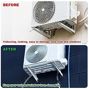 3Ft Portable Air Conditioner Drain Hose, 3/5 Inch Leakproof AC Drain Hose Kit, Universal AC Drain Hose Drain Pipe Replacement with Hose Connector and Clamp, Window Air Conditioner Unit Parts