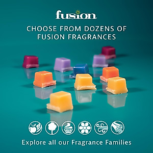FUSION by Scentsationals Scented Wax Fragrance Melts - Spiced Pear Cider - Wax Cubes Pack, Home Warmer Tart, Electric Wickless Candle Bar Air Freshener, Spa Aroma Decor Gift - 2.5oz (3-Pack)