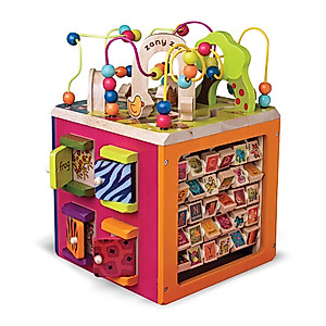 B. toys - Zany Zoo - Wooden Activity Cube - Educational Toys - Wooden Toys for Toddlers, Kids - 1 Year +