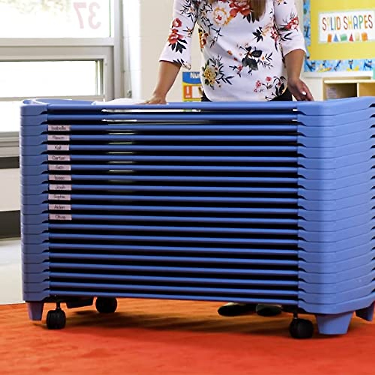 Angeles, AFB5727, Universal Cot Carrier, Fits All SpaceLine or Value Line Cots, Holds 24 Cots, Kids and Toddler Preschool or Classroom Storage Trolley