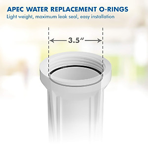 APEC Water Systems SET 3 Pcs 3.5" O.D. Replacement O-Ring For Reverse Osmosis Water Filter Housings, Black, O-RING-SET