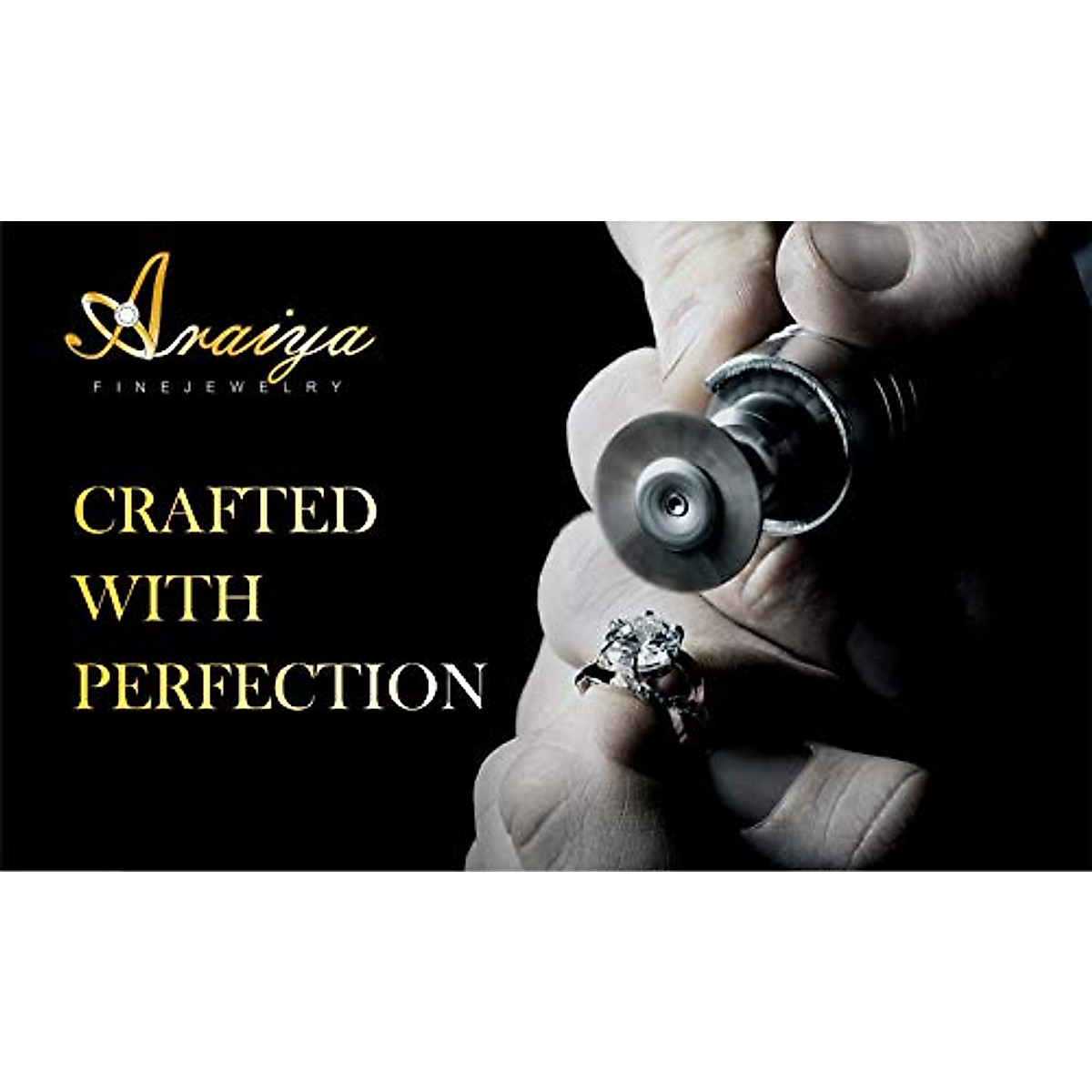 ARAIYA FINE JEWELRY 10K White and Yellow Gold Diamond Infinity Hoop Earrings for Women (1/3 cttw, I-J Color, I1 Clarity)