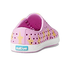 Native Shoes Kids Jefferson Sugarlite Print Sneakers for Toddler - EVA Upper with Round Toe Design, and Low-Top Silhouette Winterberry Pink/Shell White/Morning Stars 9 Toddler M