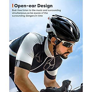 Bone Conduction Headphones, Open Ear Bluetooth Earbuds with Mic, Sweatproof Wireless Bone Conducting Headset, Inductivv Earphones with microphone for Running, Cycling, Gym, Hiking, Driving and Sports