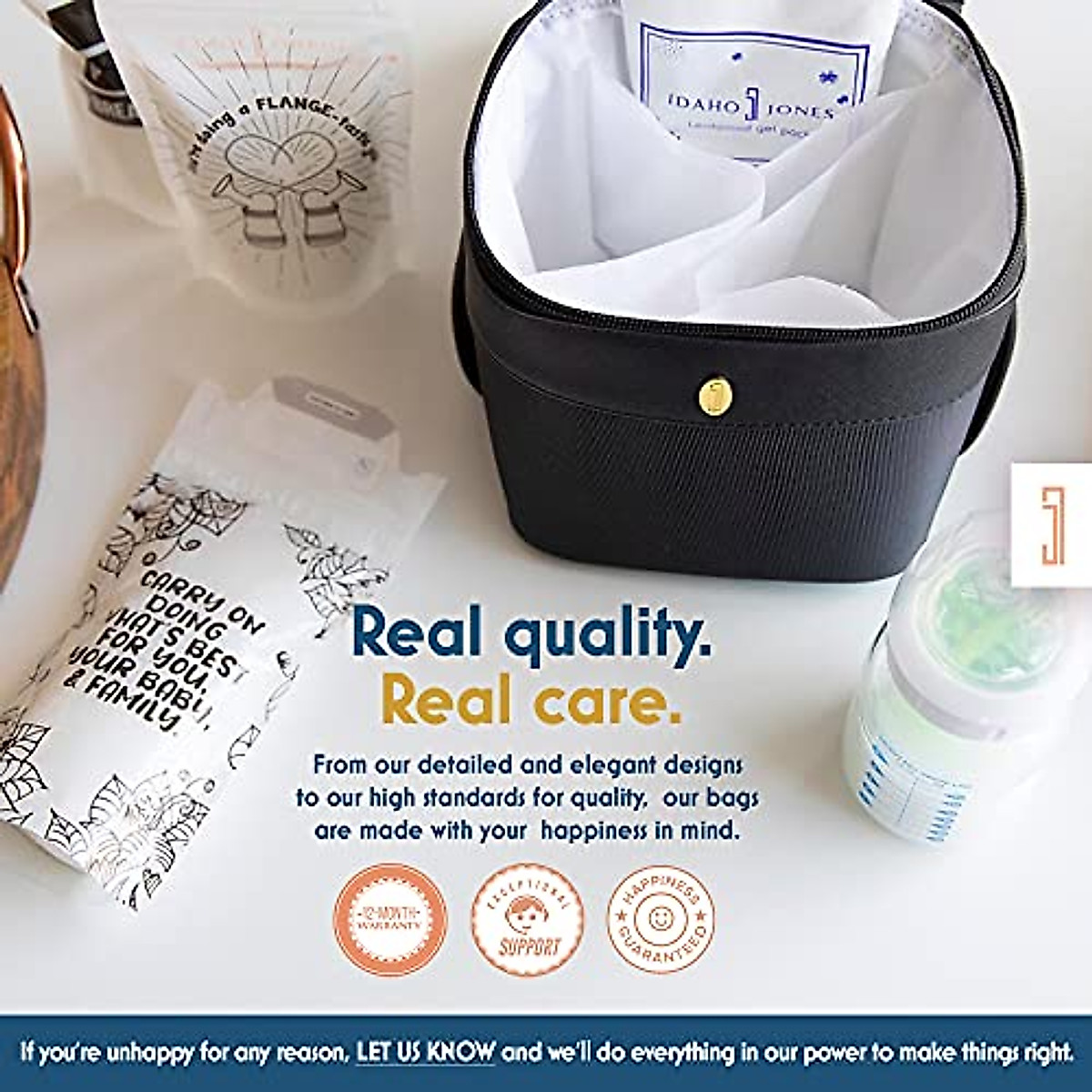 Breastmilk Ice Pack, Jamie, Idaho Jones | Soft Long-lasting Leakproof Ice Packs for Lunch Bags/Idaho Jones Milk Cooler Bag for Baby Bottle Storage, Breastfeeding, Injury Cold Pack, Lunch Box Ice Packs