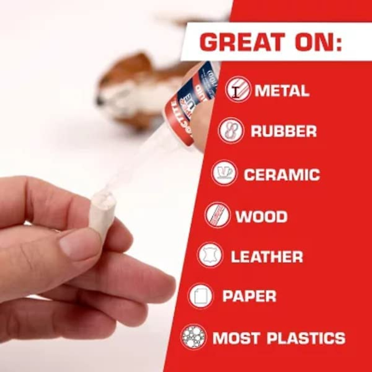 Loctite Super Glue Liquid Longneck Bottle, Clear Superglue, Cyanoacrylate Adhesive Instant Glue, Quick Dry - 0.18 fl oz Bottle, Pack of 6